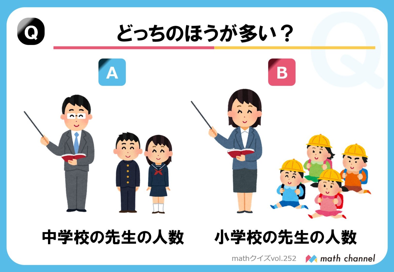 算数クイズに挑戦！vol.252「多い少ないクイズ」にチャレンジ！ | math channel magazine
